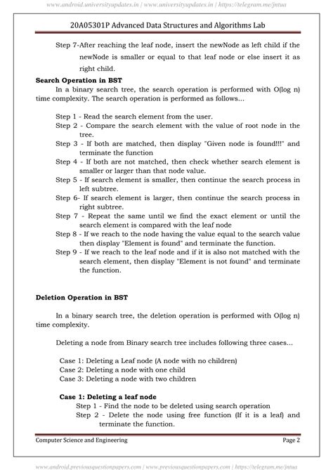 Solution Jntua Advanced Data Structures And Algorithms Lab Manual R20