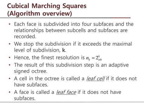 Ppt Cubical Marching Squares Adaptive Feature Preserving Surface