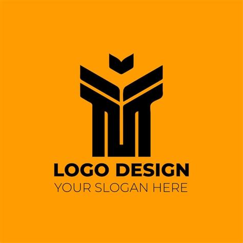 Modern Minimalist Monogram Logo Design Premium Vector