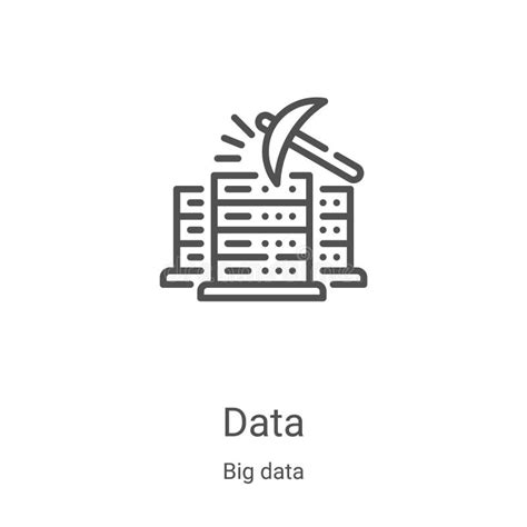 Data Processing Icon Vector From Database And Servers Collection Thin Line Data Processing