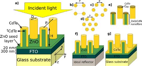 A Schematic Of Zno Cdte Nw Arrays On Zno Fto Glass Substrate With The Download Scientific