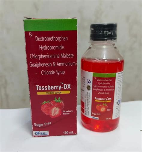 Tossberry Dx Dextromethorphan Hydrobromide Chlorpheniramine Maleate Syrup At ₹ 91 Bottle