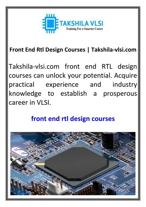 Ppt Front End Rtl Design Courses Takshila Powerpoint Presentation Id13996502