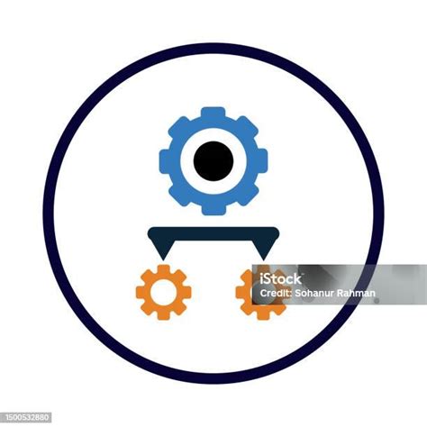 프로세스 로봇 자동화 기어 설정 비즈니스 자동화 톱니바퀴 아이콘 개념에 대한 스톡 벡터 아트 및 기타 이미지 개념 개념과
