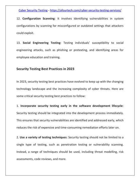 Best Practices Types And Tools For Security Testing In 2023 Docx