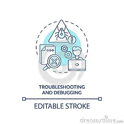 Troubleshooting And Debugging Concept Icon Cartoon Vector