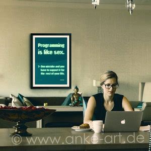 Programming Is Like Sex Digital Typography Poster With Nerdy Etsy