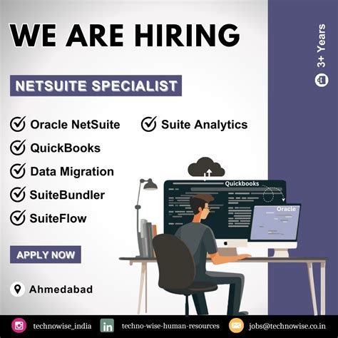 Techno Wise Recruitment Solutions On Linkedin Netsuitespecialist Oraclenetsuite Quickbooks