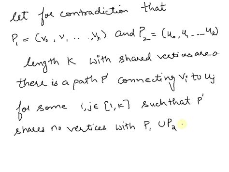 Solved Show That Any Two Longest Paths In Connected Graph Have Vertex M Cohoh