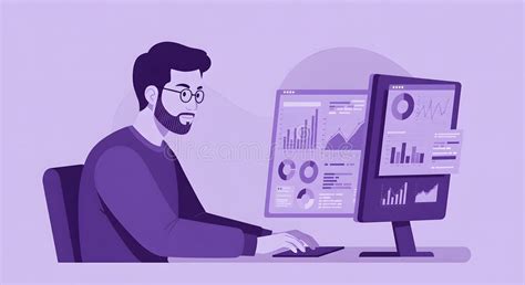 Ai Generated Data Analyst Visualization Stock Illustration Illustration Of Investment