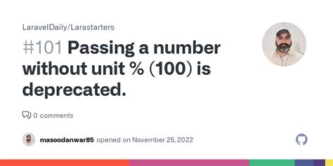 passing a number without unit 100 is deprecated · issue 101