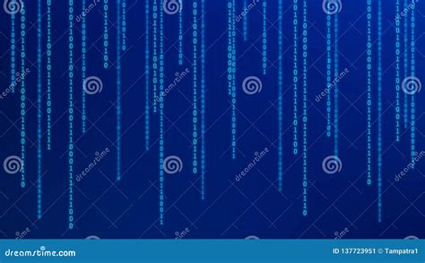 01 Or Binary Numbers On The Computer Screen On Monitor Matrix Background Digital Data Code In