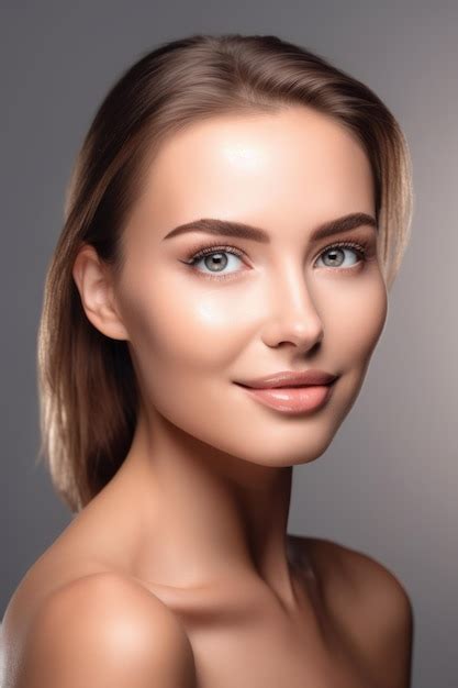 Premium Ai Image Studio Shot Of An Attractive Young Woman With