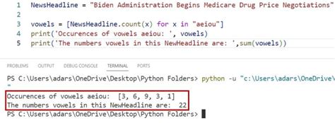 Count And Display Vowels In A String In Python