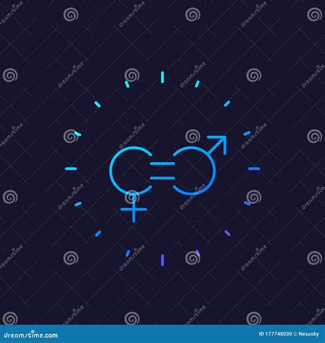 Gender Equity Icon Linear Stock Vector Illustration Of Human 177748030