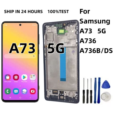 For Samsung A73 5g Lcd Display Touch Screen Digitizer Assembly
