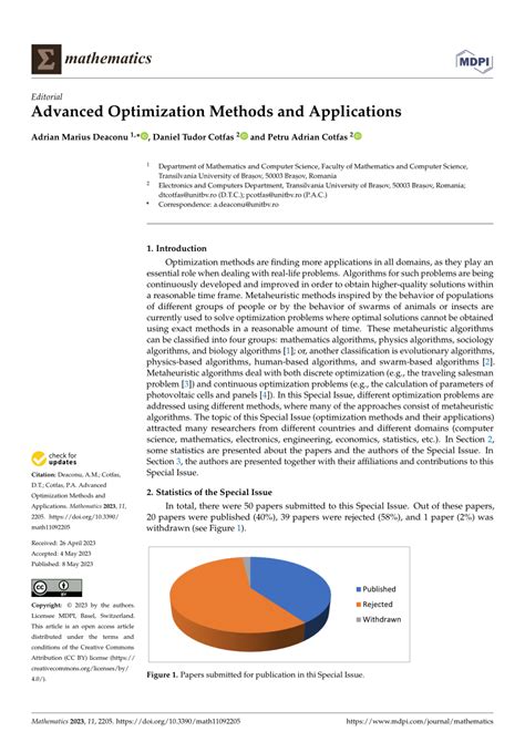 Pdf Advanced Optimization Methods And Applications