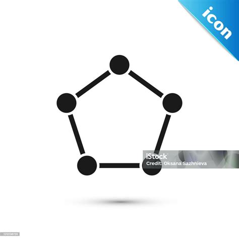 회색 기하학적 그림 펜타곤 프리즘 아이콘 흰색 배경에 격리 추상 모양입니다 기하학적 장식 벡터 일러스트레이션 0명에 대한 스톡 벡터 아트 및 기타 이미지 Istock