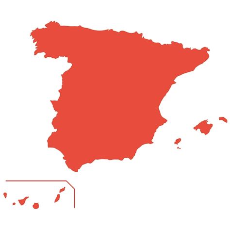 Mappa Della Spagna Isolata Psd Gratis
