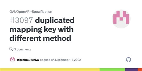 Duplicated Mapping Key With Different Method Issue 3097 OAI