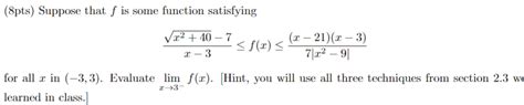 Solved Suppose That F ﻿is Some Function