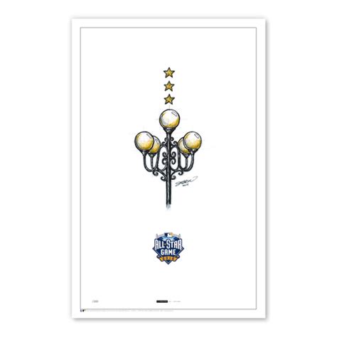 Limited Edition All Star Game 2016 Sketch Art Large Print By S Preston