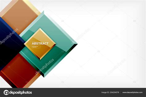 Square Geometric Background Stock Vector By ©akomov 254254578