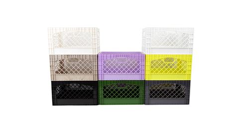 Plastic Multi Purpose Stacking Storage Organizer Unfolding Green 24 Quart Milk Crate Buy 24