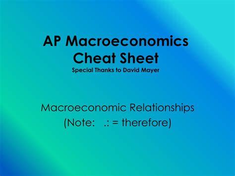 Pdf Ap Macroeconomics Cheat · Pdf Fileap Macroeconomics Cheat Sheet