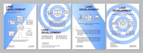Land Development Process Blue Gradient Brochure Template Stock Illustration Illustration Of