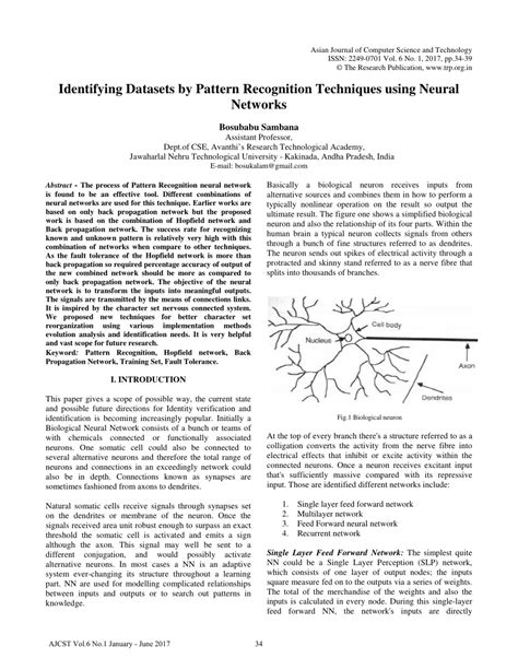 pdf identifying datasets by pattern recognition techniques using