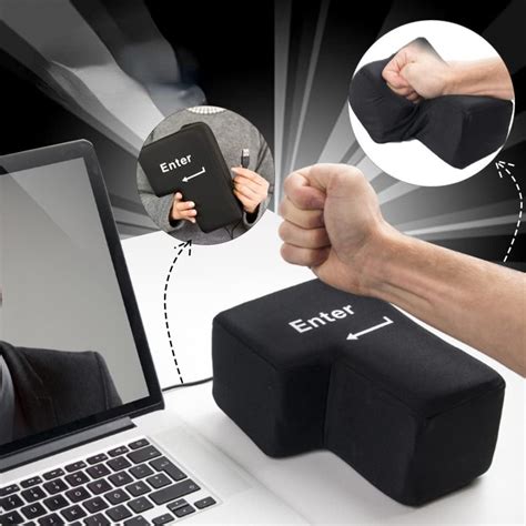 Creative Super Sized Giant Enter Key Usb Big Enter Button Comfortable Economic Desktop Pillow
