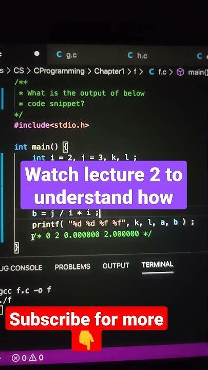 what is the output of the above c program trivia 1 c programming questions shorts youtube