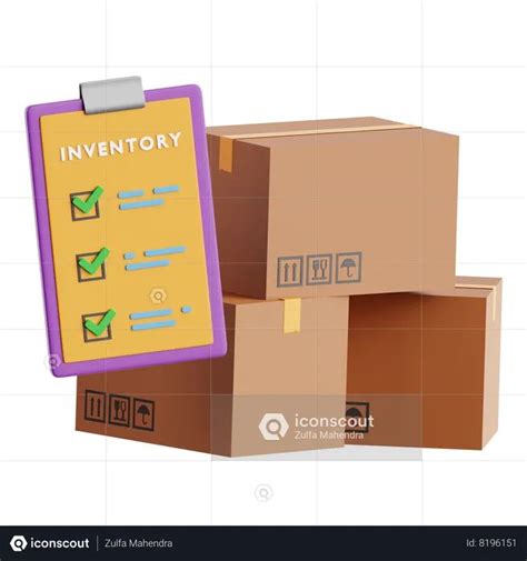 Inventory List 3d Icon In Png Obj Blend Format
