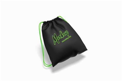 Premium PSD Drawstring Bag Mockup