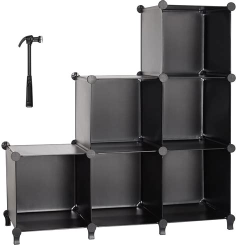 Kootek 6 Cube Storage Organizer Closet Storage Shelves 22lbs Black