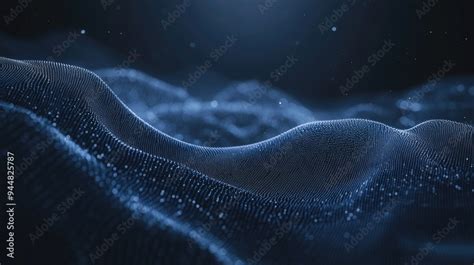 Abstract Background Featuring A Noisy Polygonal Graph Created From Dots And Lines On A Dark