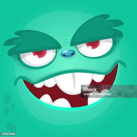 재미 있는 만화 괴물 캐릭터 얼굴 표정 귀엽고 행복한 외계 생물의 그림 할로윈 디자인 Bigfoot에 대한 스톡 벡터 아트 및 기타 이미지 Bigfoot 가공의 인물