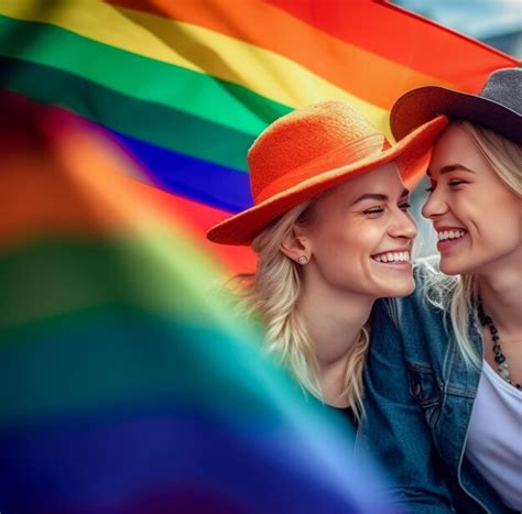 Premium Ai Image Happy Lesbian Couple In A Boat In Amsterdam With