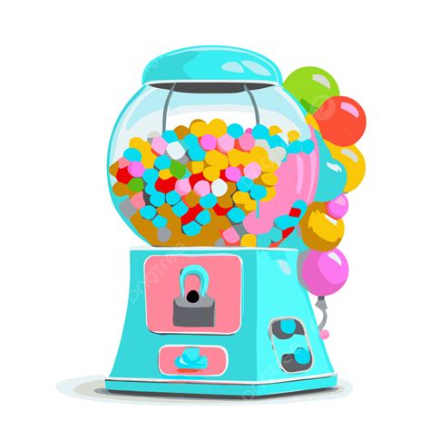 풍선껌 기계 컬러 풍선 벡터 일러스트 만화와 스티커 클립 아트 사탕 껌 기계 상표 클립 아트 Png 일러스트 및 벡터 에 대한 무료 다운로드 Pngtree