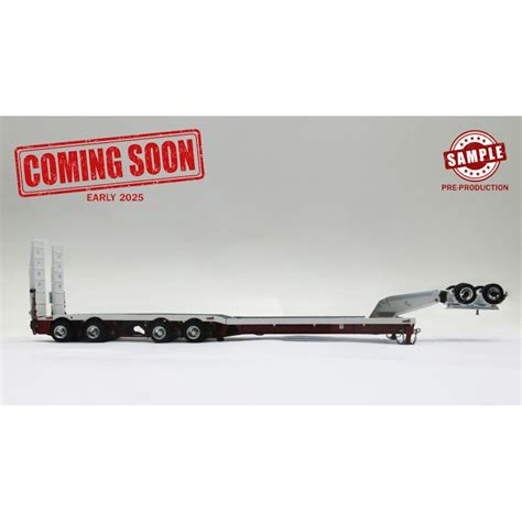 Zt09339 Drake Drop Deck Swingwing 4x8 Low Loader With 2x8 Dolly White Red Aus 65061