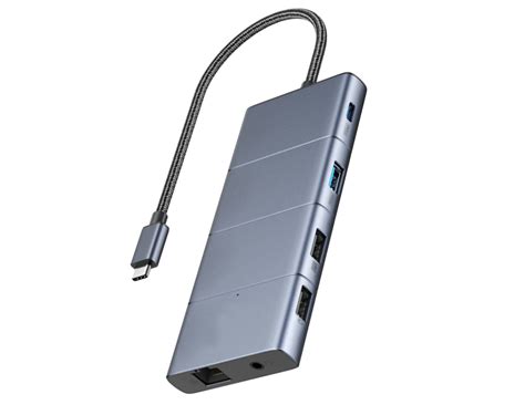 Chronus USB C Hub 10 Gbps USB C And USB A Data Ports 4K HDMI And DisplayPort 100W Power