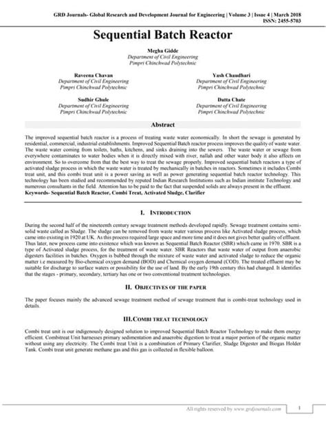 Sequential Batch Reactor Pdf