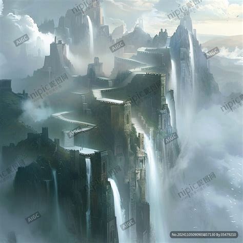 Ai创作图场景原画 Cg场景 大场景风景 原画场景 玄幻虚幻背景 神话风格背景图 风景原画 古风场景概念图 场景氛围图 空间感场景 古风仙境