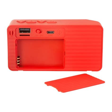 Portable Bluetooth Speaker With Aux Input Red
