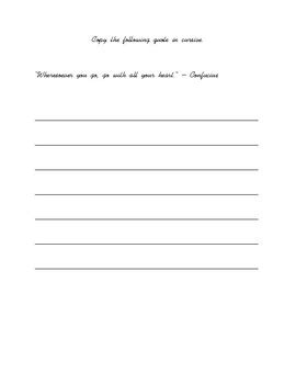 Cursive Writing Practice By Mrs Spenneberg TPT