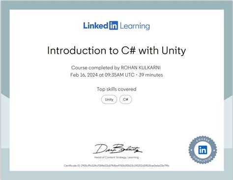 Rohan Kulkarni On Linkedin Gamedevelopment Unity Csharp