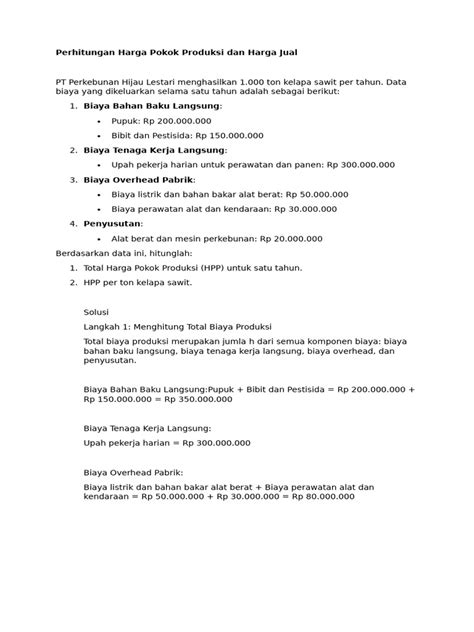 Perhitungan Hpp Pdf