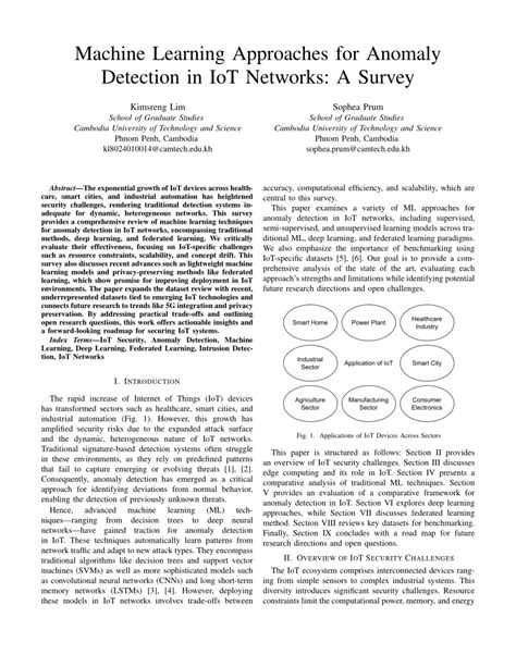 Pdf Machine Learning Approaches For Anomaly Detection In Iot Networks