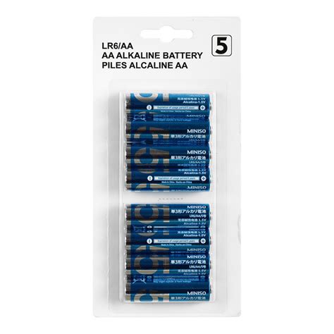 Aa Alkaline Battery Pack Blue Miniso Bahrain